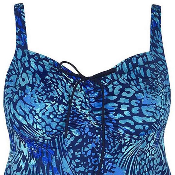 angelique | Swim | Plus Swim Tankini Set Womens Size 6 Blue Animal ...
